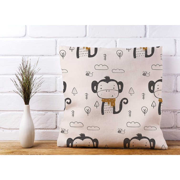 Isabelle & Max Hartshorne Monkey Forest Scatter Cushion with Filling ...