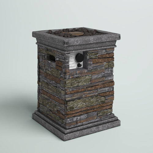 Steelside™ Drisko 25" H x 18" W Metal Propane Outdoor Fire Column | Wayfair