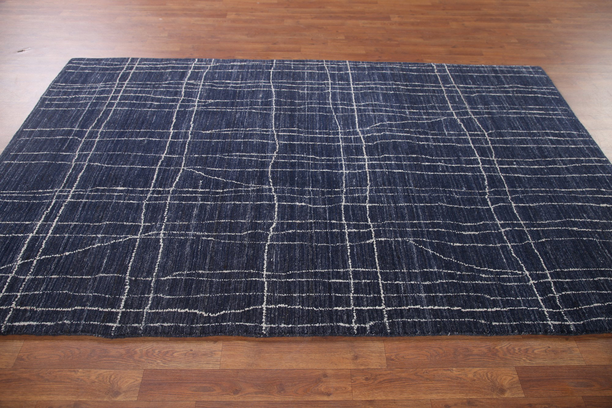 Hokku Designs Navy Blue Moroccan Modern Area Rug 5x8 | Wayfair