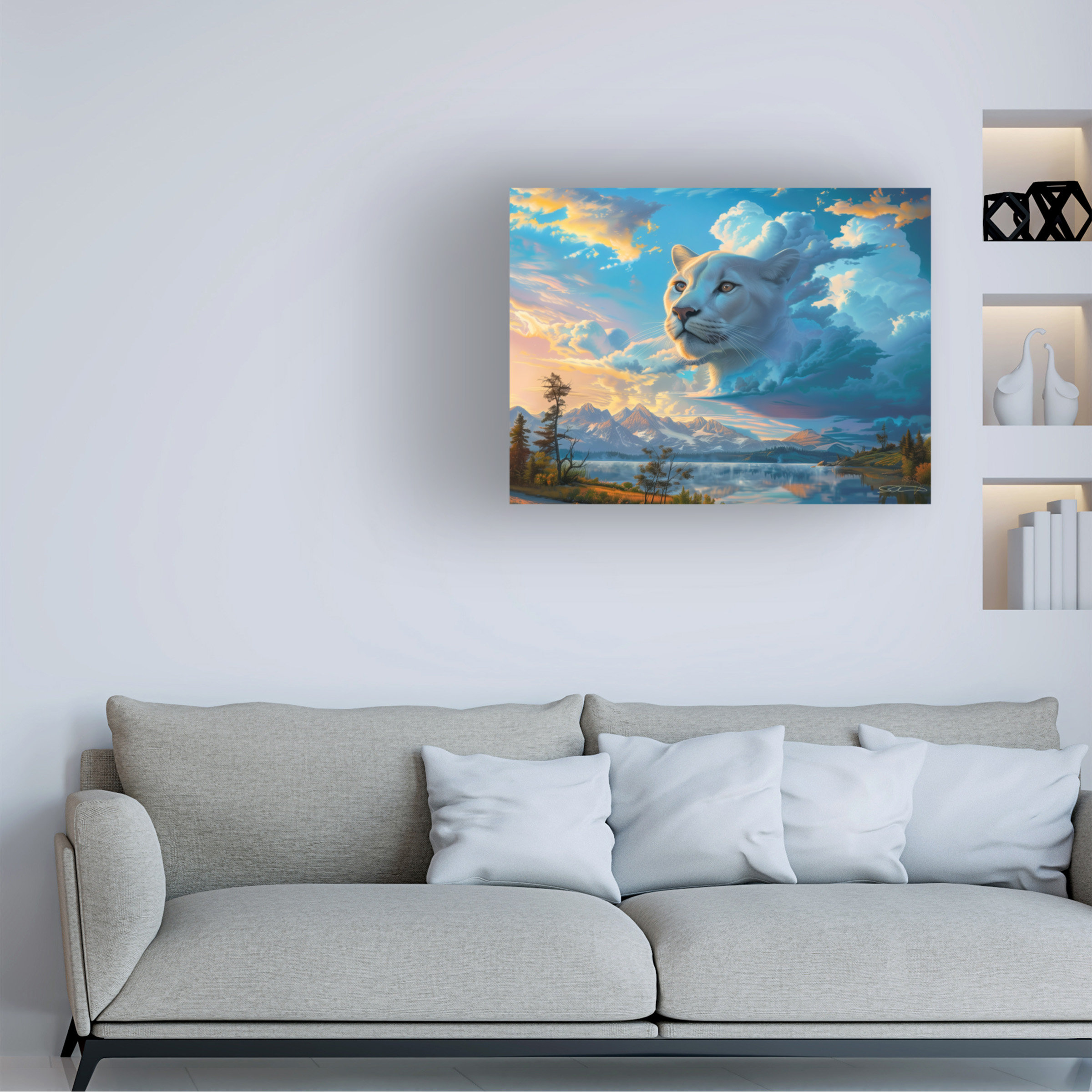 Ebern Designs Shawna Stewart Spirit Cougar Canvas Art | Wayfair