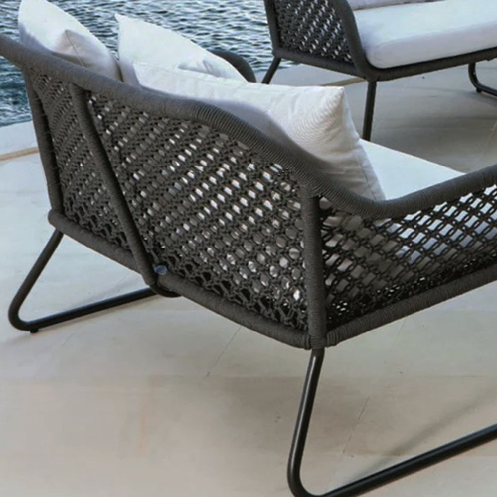 Elegant Home Furnishings.s Courtyard braided rope patio sofa set ...