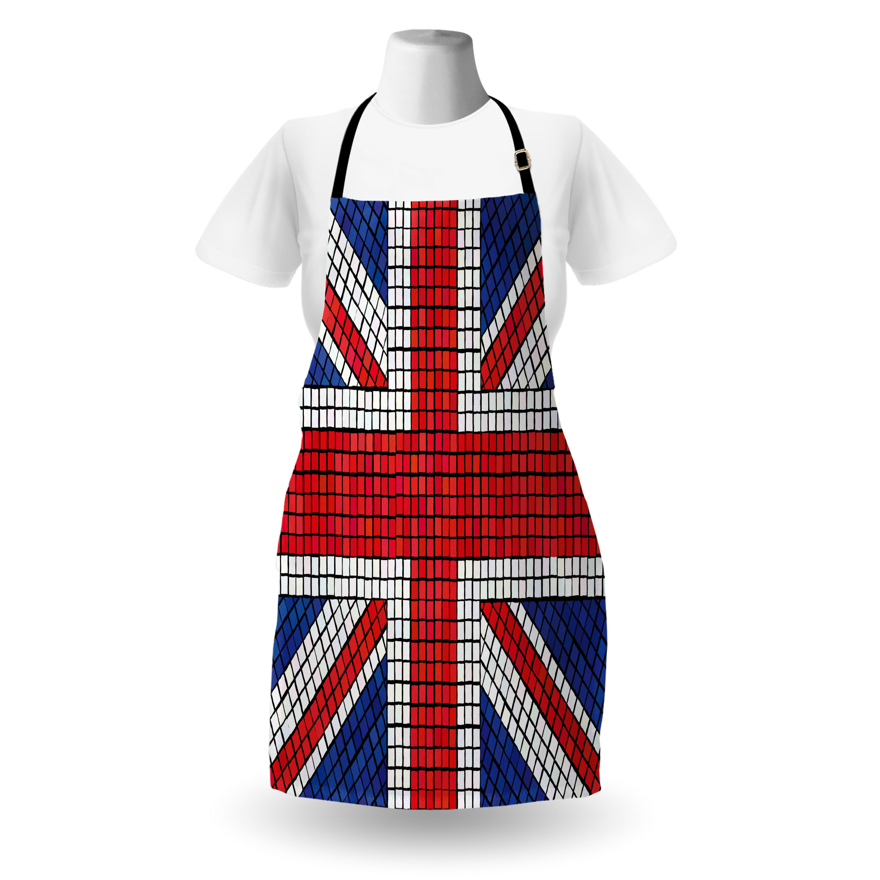 East Urban Home Union Jack Apron, Cooking Gardening, Adult Size, Royal ...