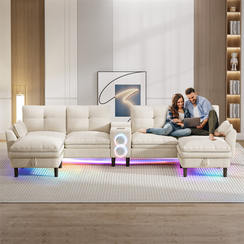 Ivy Bronx 115" Sectional Couches For Living Room, 4 Seat Sectional Sofa ...