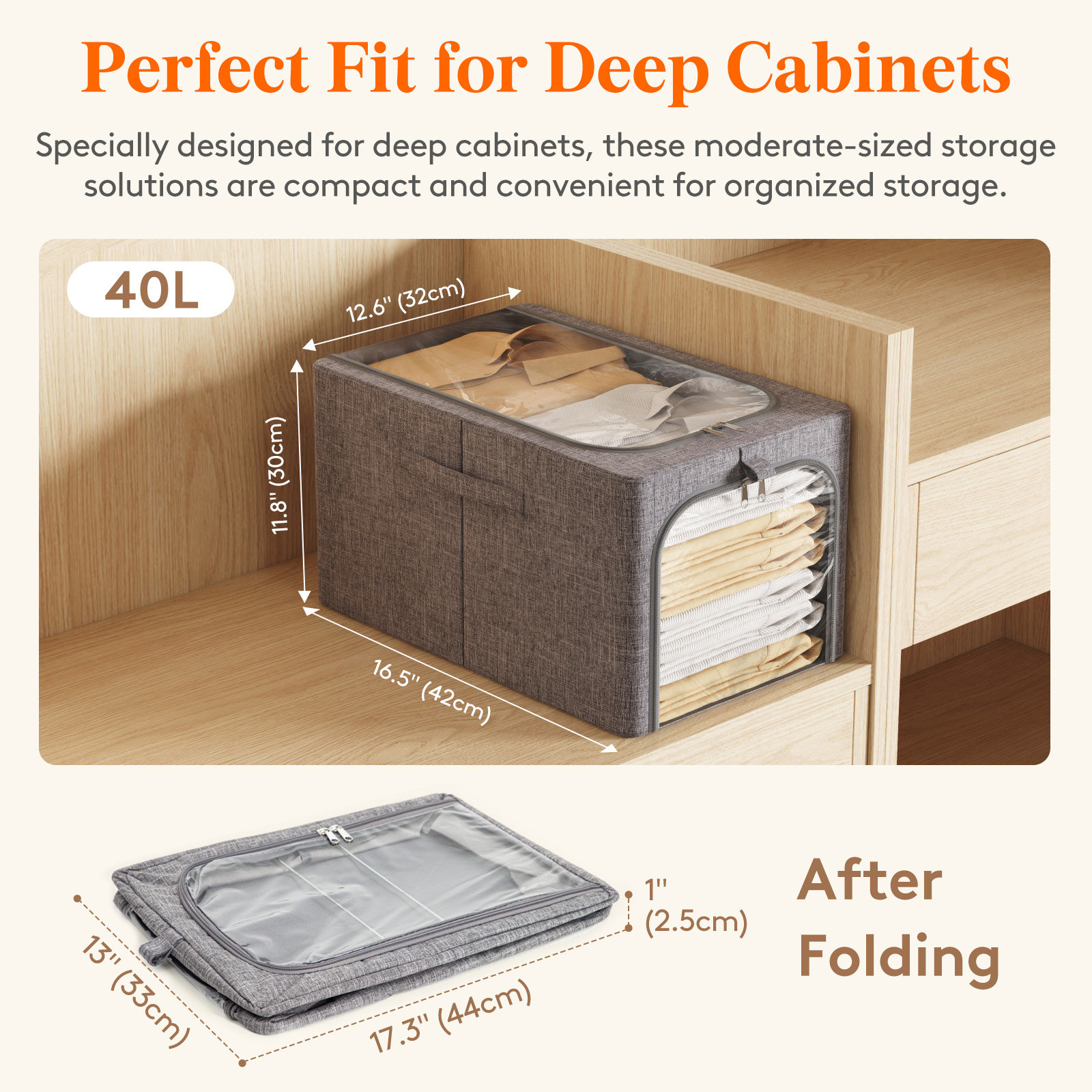 Latitude Run® 6 Pack Clothes Storage Bins With Metal Frame, Foldable ...