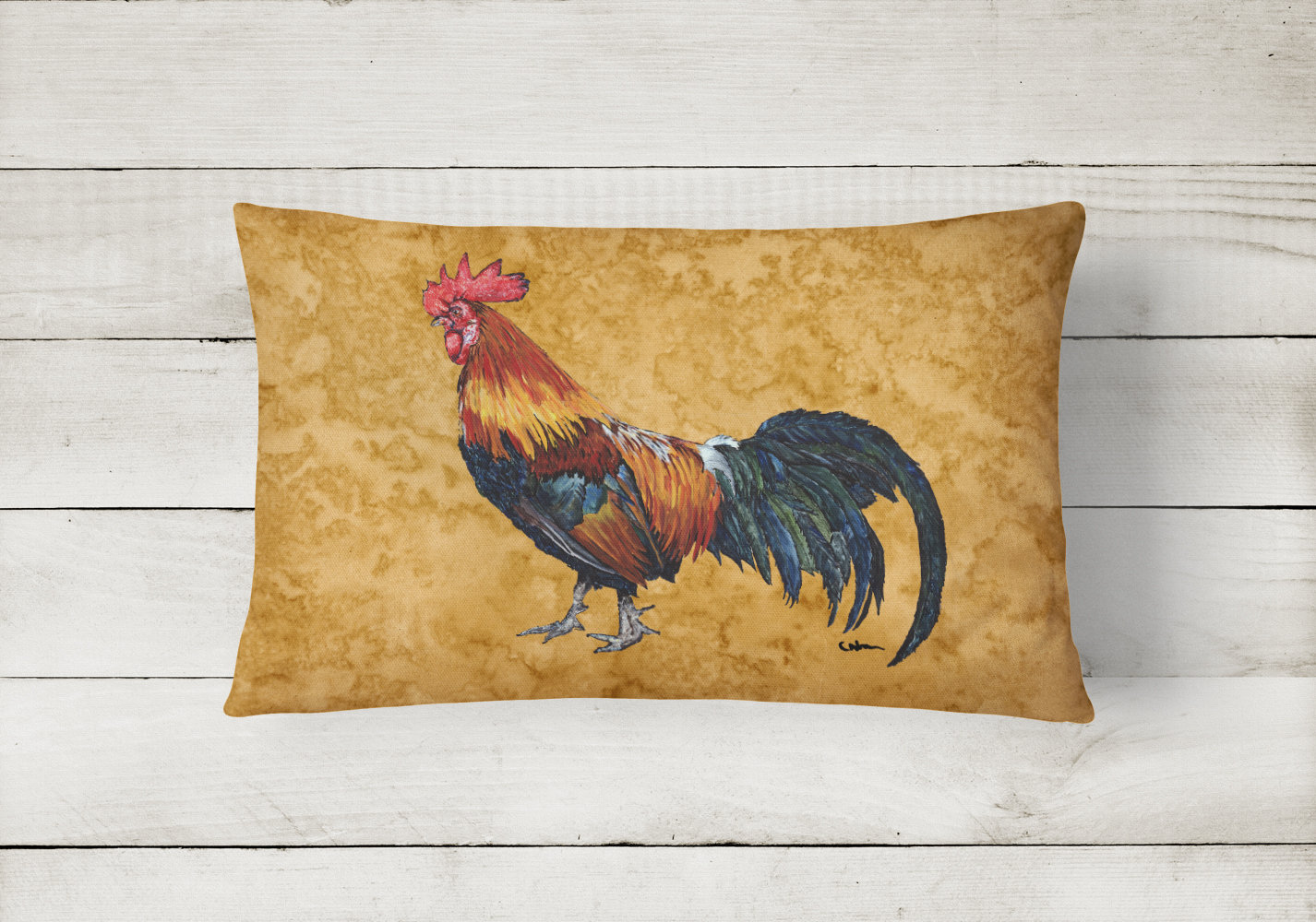 Caroline's Treasures Rooster Rooster Rectangular Indoor/Outdoor Throw ...