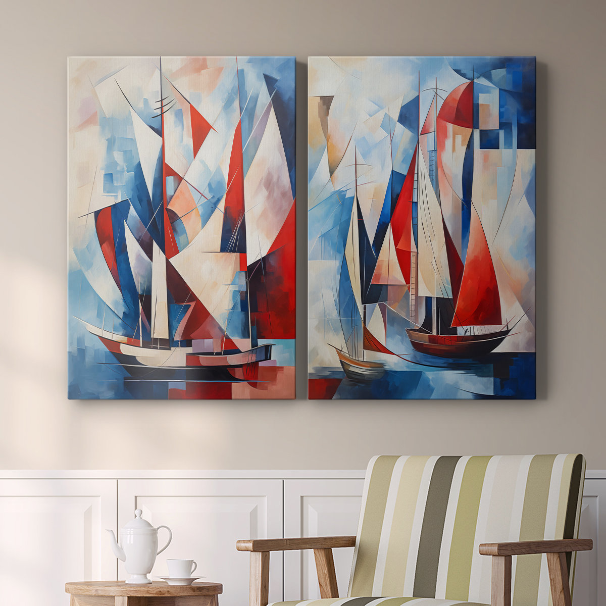 Wade Logan® NAUTICAL Series CDIV-Premium Gallery Wrapped Canvas -Ready ...