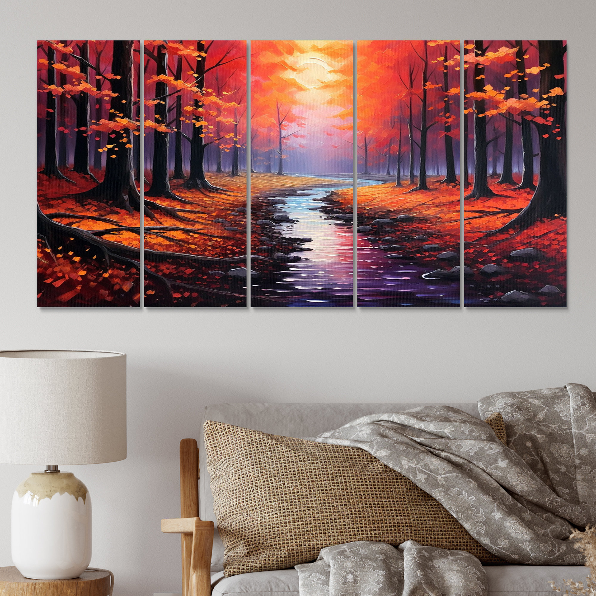 Loon Peak® Enchanted Path II - Countryside Canvas Print - 5 Equal ...