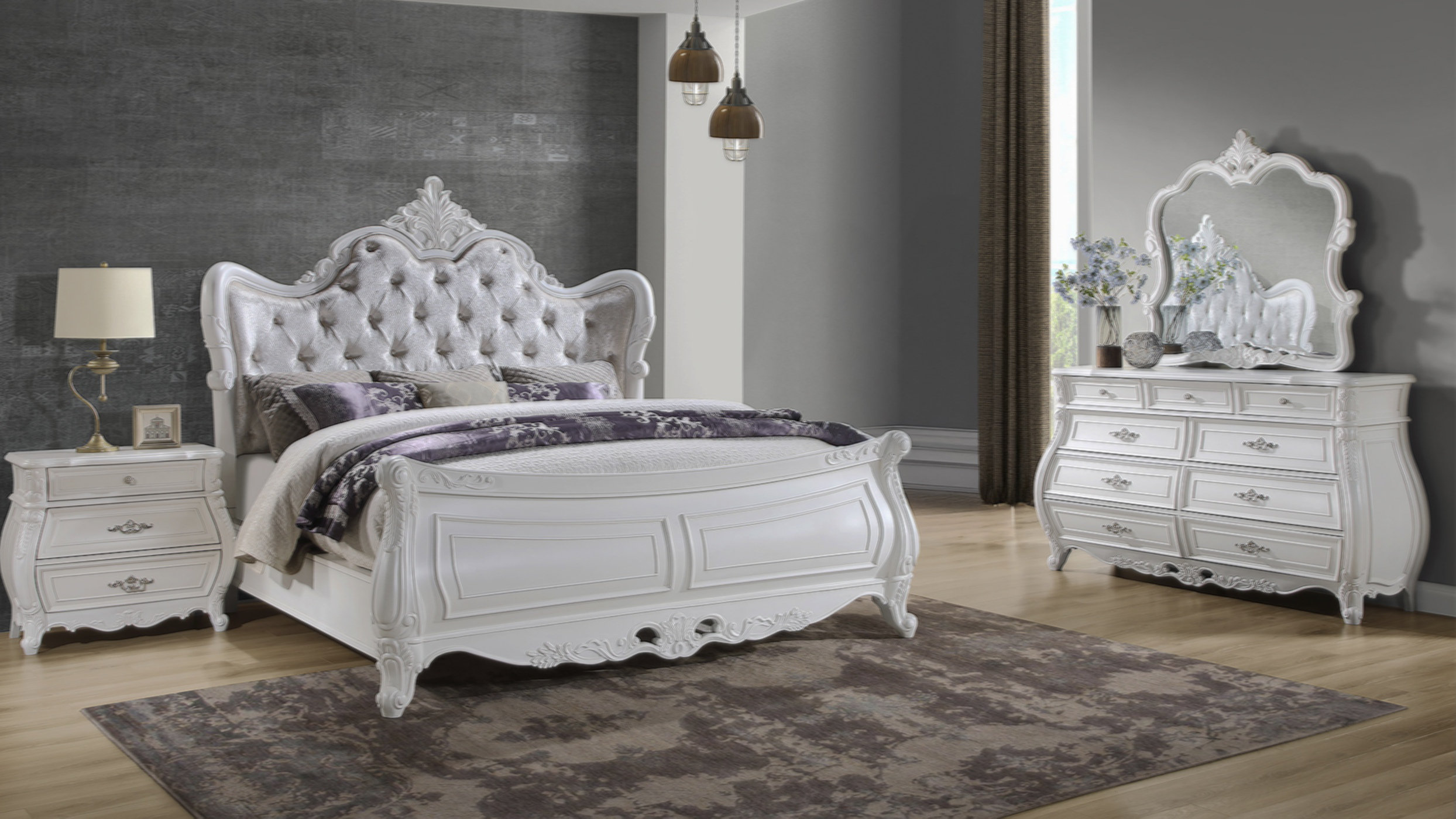 Rosdorf Park Opulence Set Made With Wood In Pearl | Wayfair