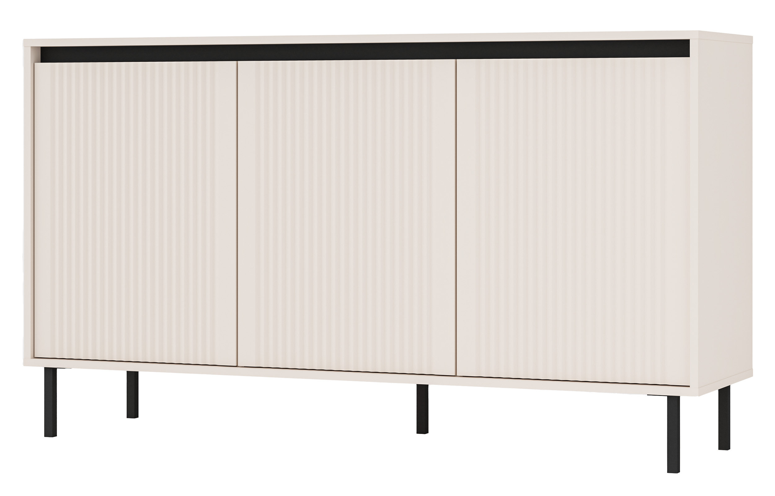 Brayden Studio Cevyn Three-Door Sideboard with Fluted Fronts 149 cm ...