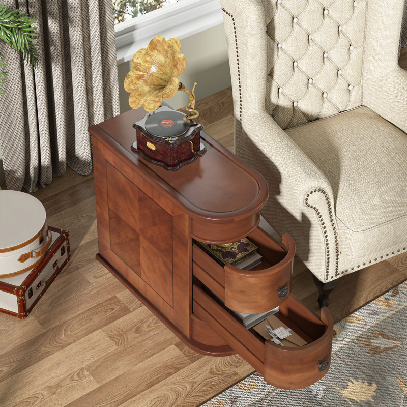 Wildon Home® Chad Block 2 - Drawer Solid End Table, No Assembly ...