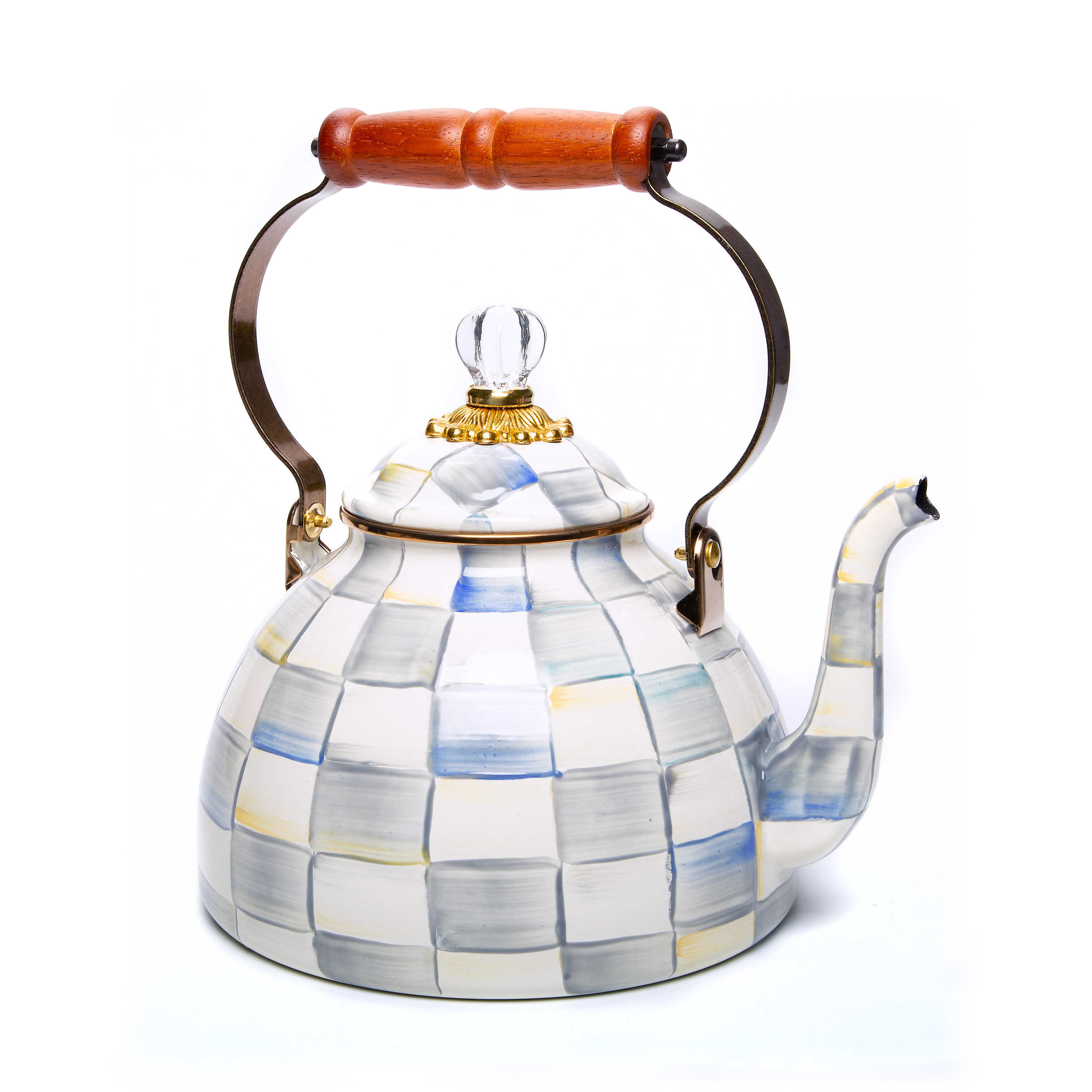 MacKenzie-Childs Sterling Check® Tea Kettle & Reviews | Wayfair