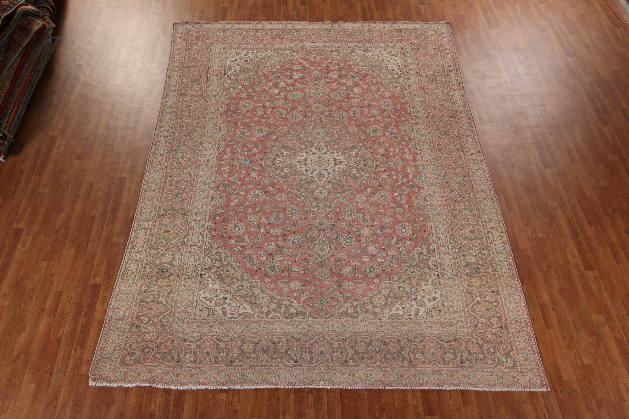 Isabelline Traditional Pink Floral Area Rug 10x13 | Wayfair