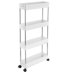 ARC 4-Tier Slim Storage Cart Mobile Shelving Unit Rolling Cart with ...