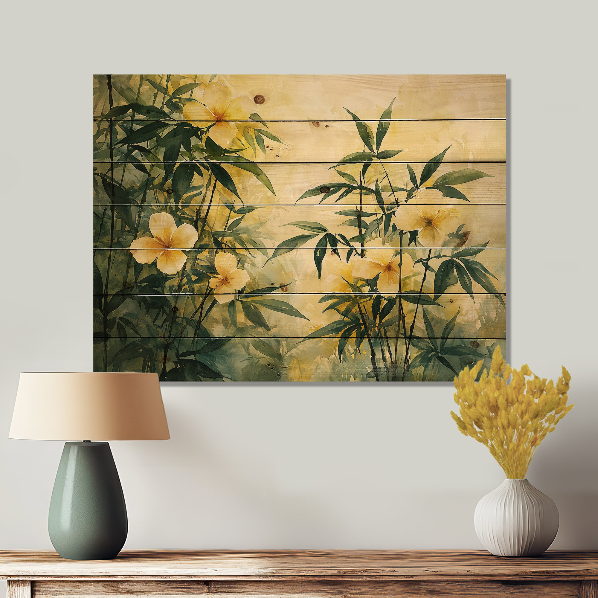 Latitude Run® Golden Glow Of Tropical Hibiscus In The South - Hibiscus ...