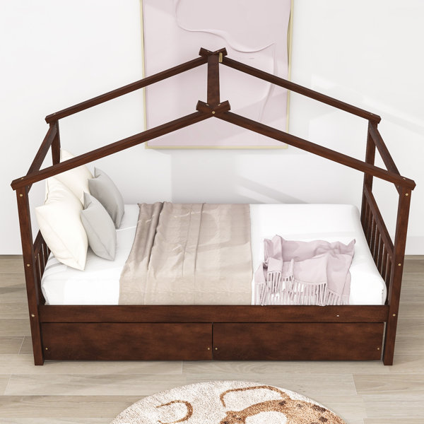 Harper Orchard Henjes Twin 2 Drawers Wood House Bed - Wayfair Canada