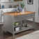 Kingstown Home Spadina Kitchen Island with Solid + Manufactured Wood ...