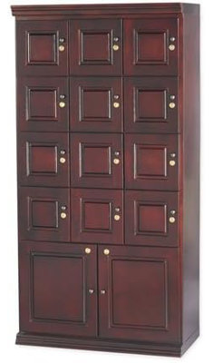 Humidor Supreme Commercial Cigar Locker, 12 Slotted Raised Panel ...
