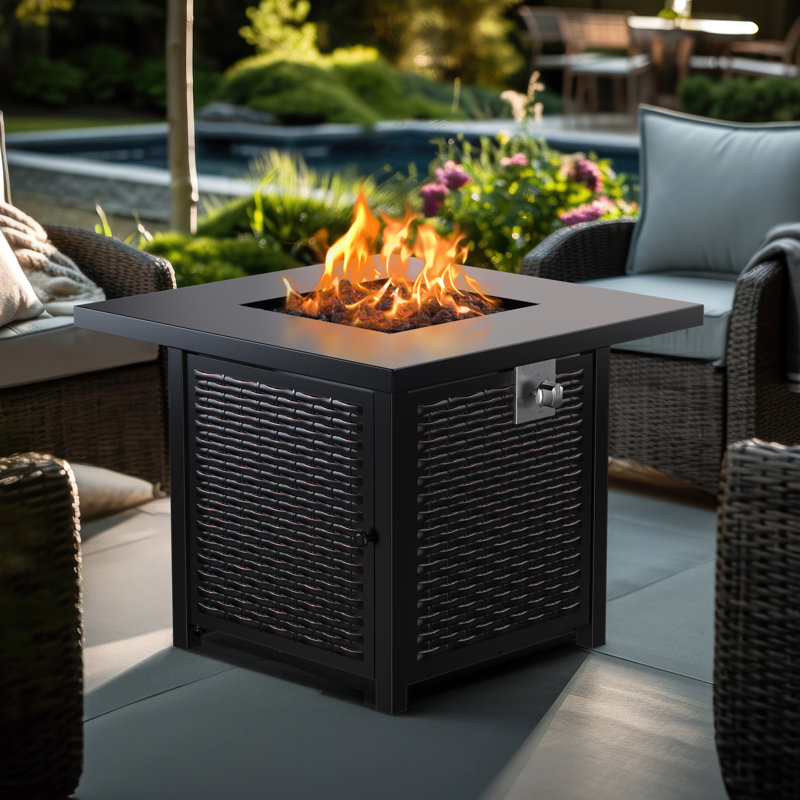 Furnimics Fire Pits Outdoor Gas Fire Pit, 50,000 BTU Steel Fire Table ...