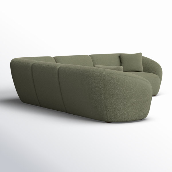 Hashtag Home Lochlan Modular Upholstered 5 - Piece Sectional & Reviews ...