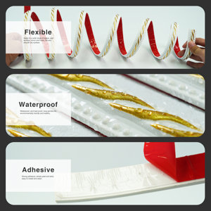 Colamo Gilded White 16.4ft x0.79in x 0.28in Peel And Stick Molding Trim ...