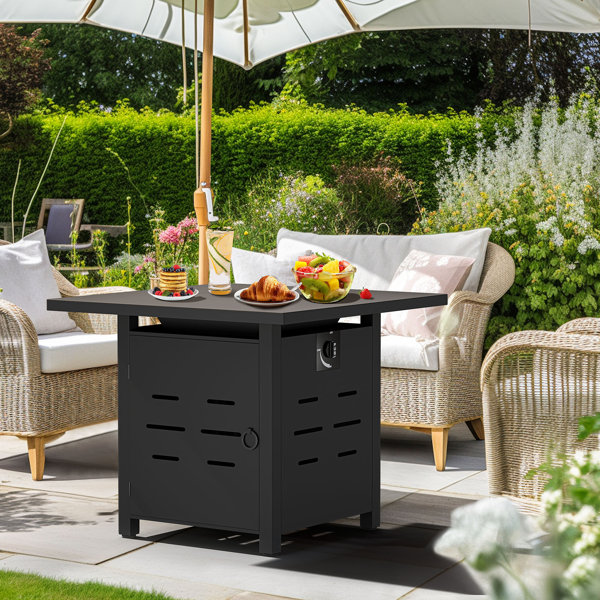 Ebern Designs Gas Fire Pit, 50,000 BTU Propane Fire Pits For Outside ...