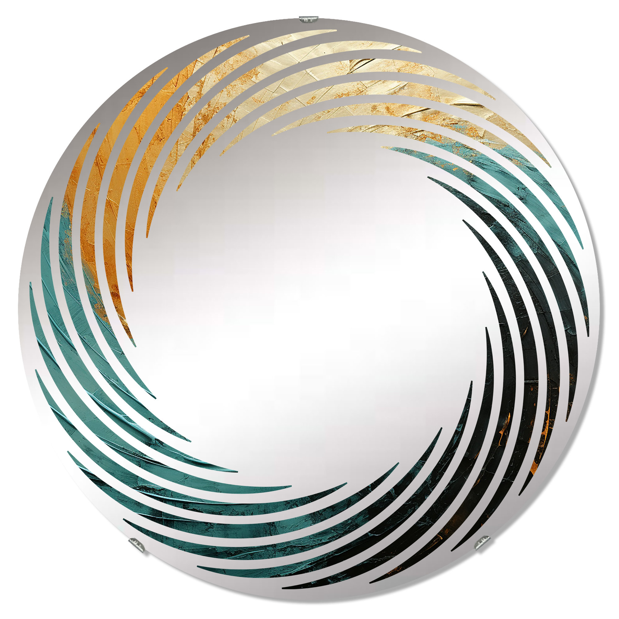 East Urban Home Desert Mirage Swirl Vortex III - Spiral Wall Mirror ...
