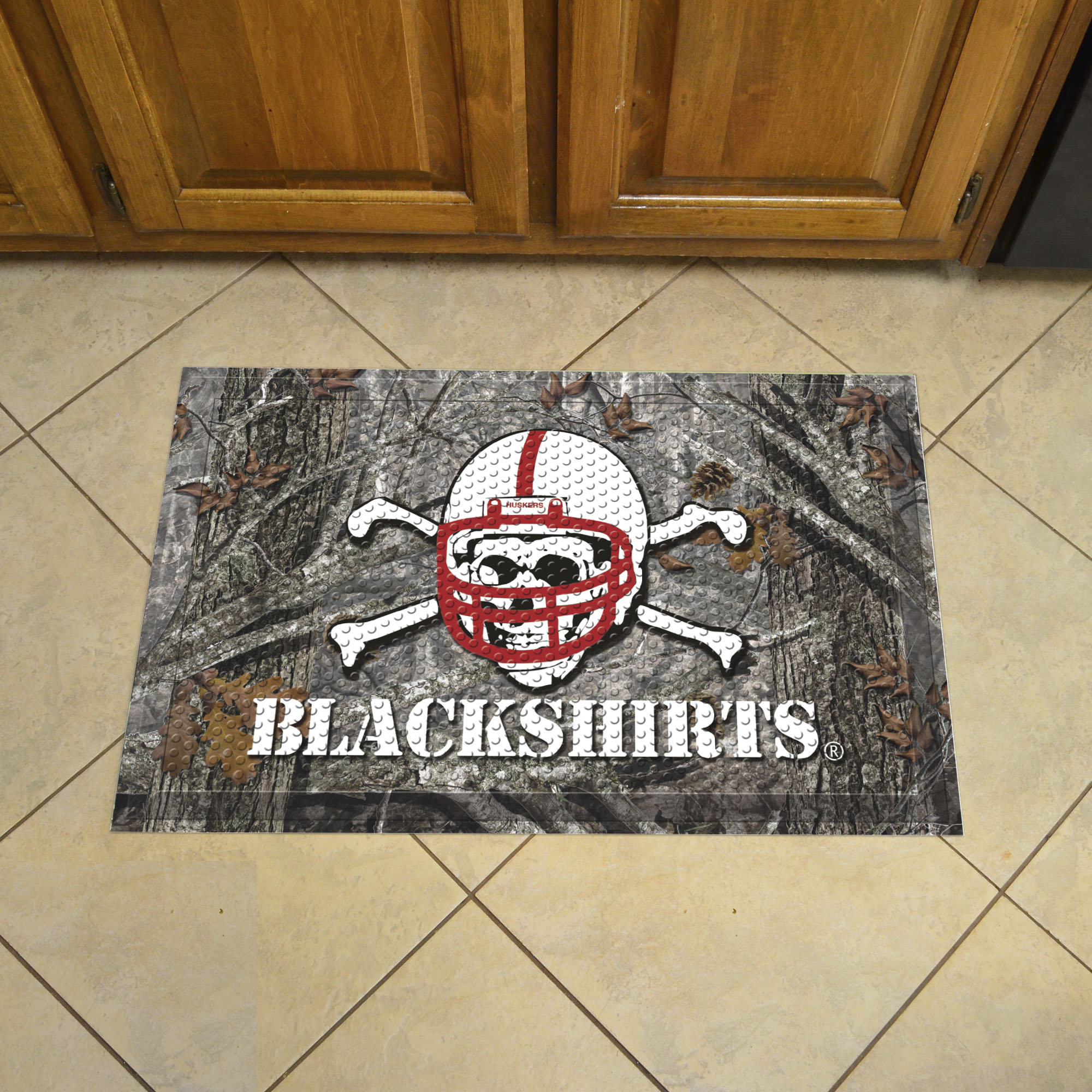 FANMATS Ingles University of Nebraska - Blackshirts 30 in. x 19 in. Non ...