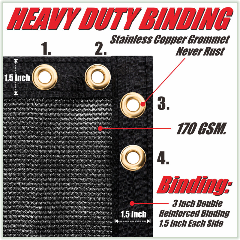 ColourTree Colour Tree Privacy Screen & Windscreen Fabric Cover ...