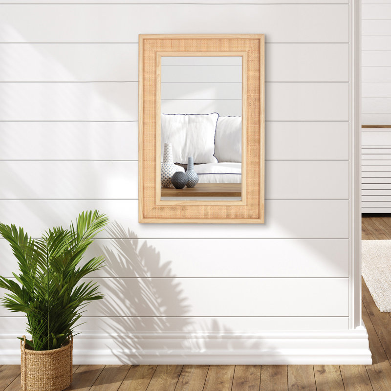Beachcrest Home™ Alvara Wood Rectangle Wall Mirror | Wayfair