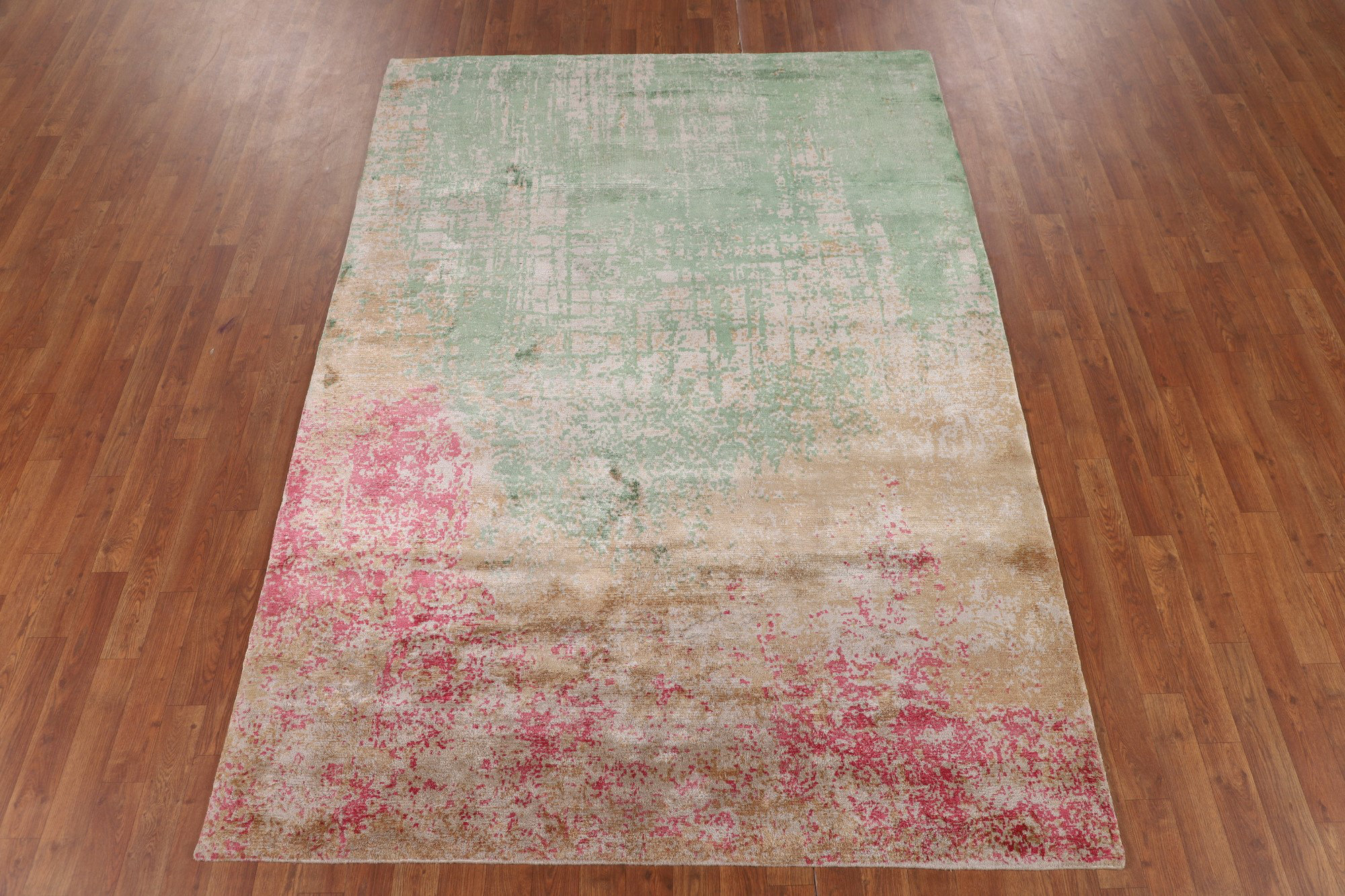 17 Stories Contemporary Wool Abstract Indian Area Rug 6x8 | Wayfair