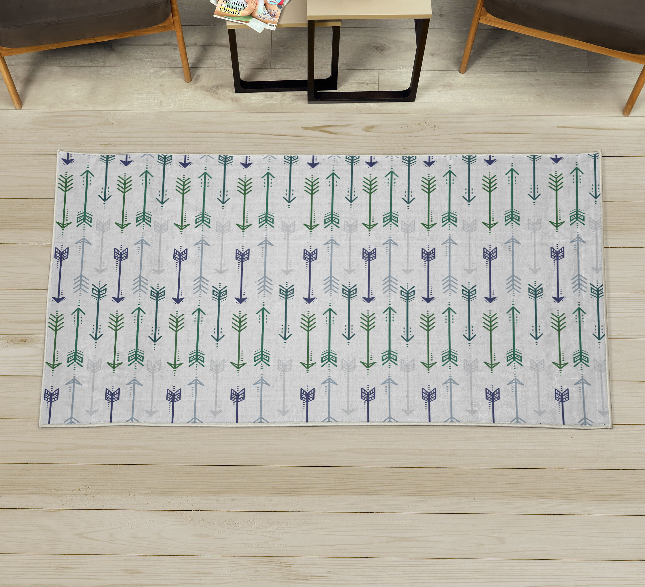 Union Rustic Jonaven Blue/Green/Grey Rug - Wayfair Canada