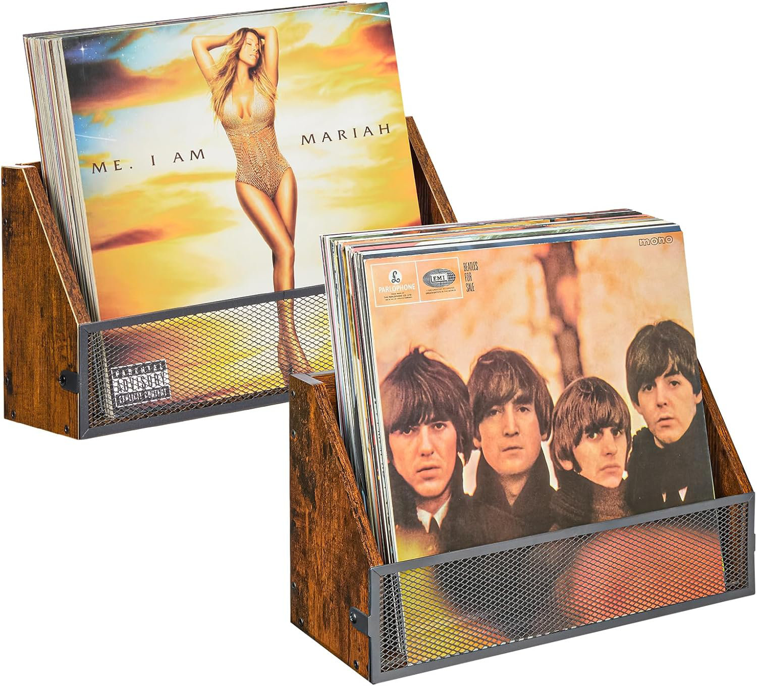 Ophelia & Co. Vinyl Record Storage Wall Mount 2 Packs | Wayfair