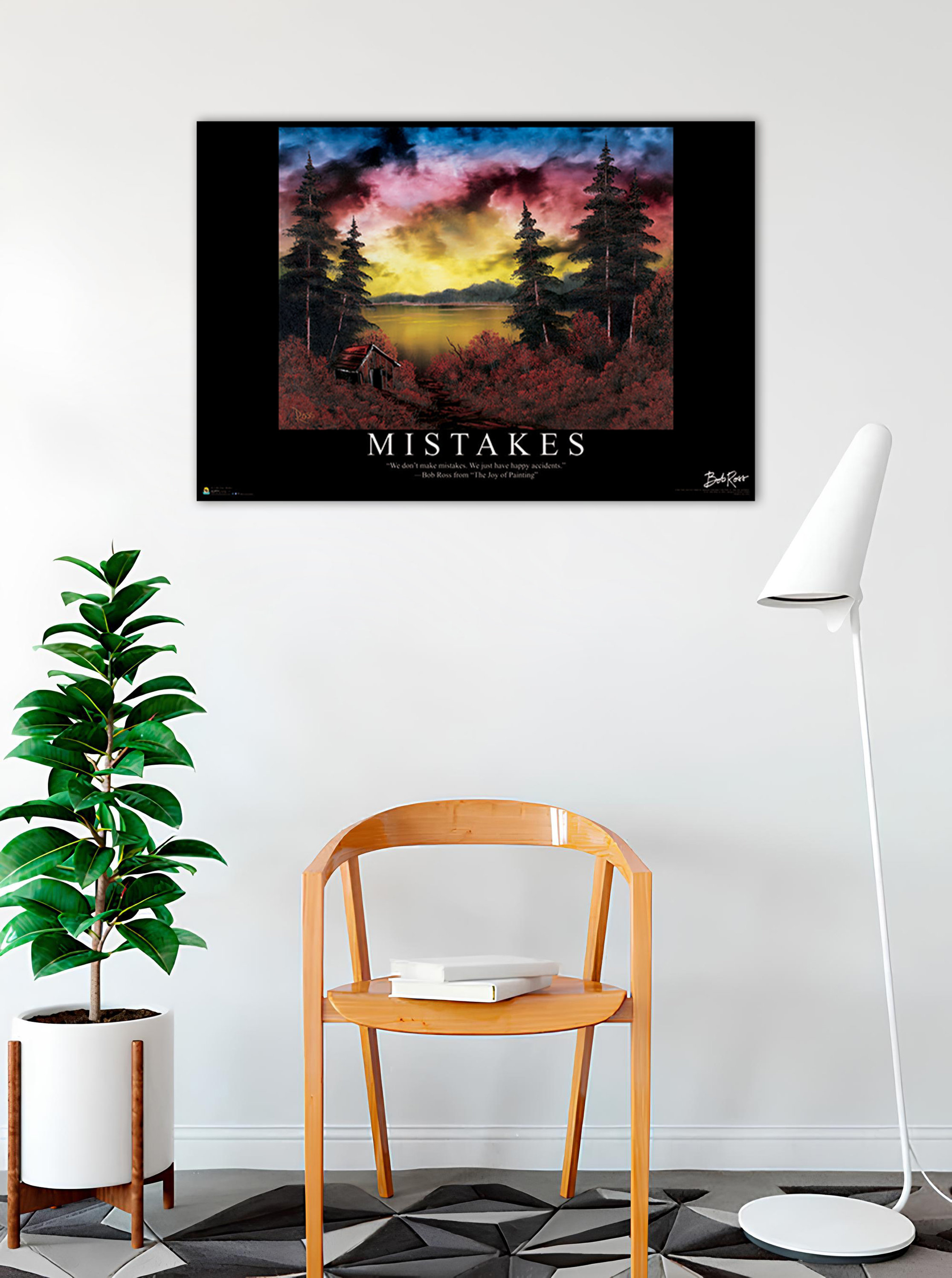Winston Porter Officially Licensed Bob Ross - Mistakes Art Poster - 24 ...