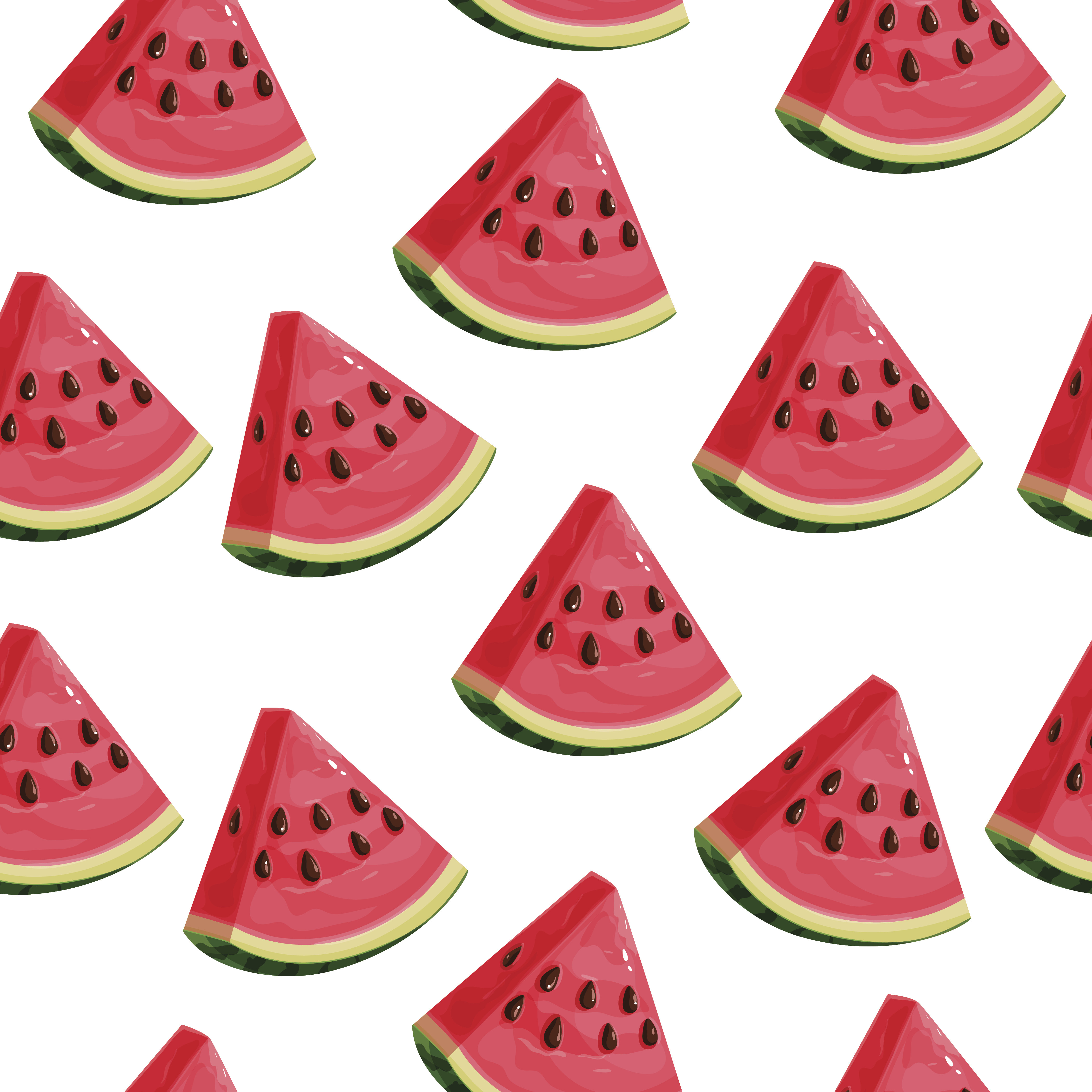 Ebern Designs Mollyann Seamless Pattern With Watermelon Slices On ...
