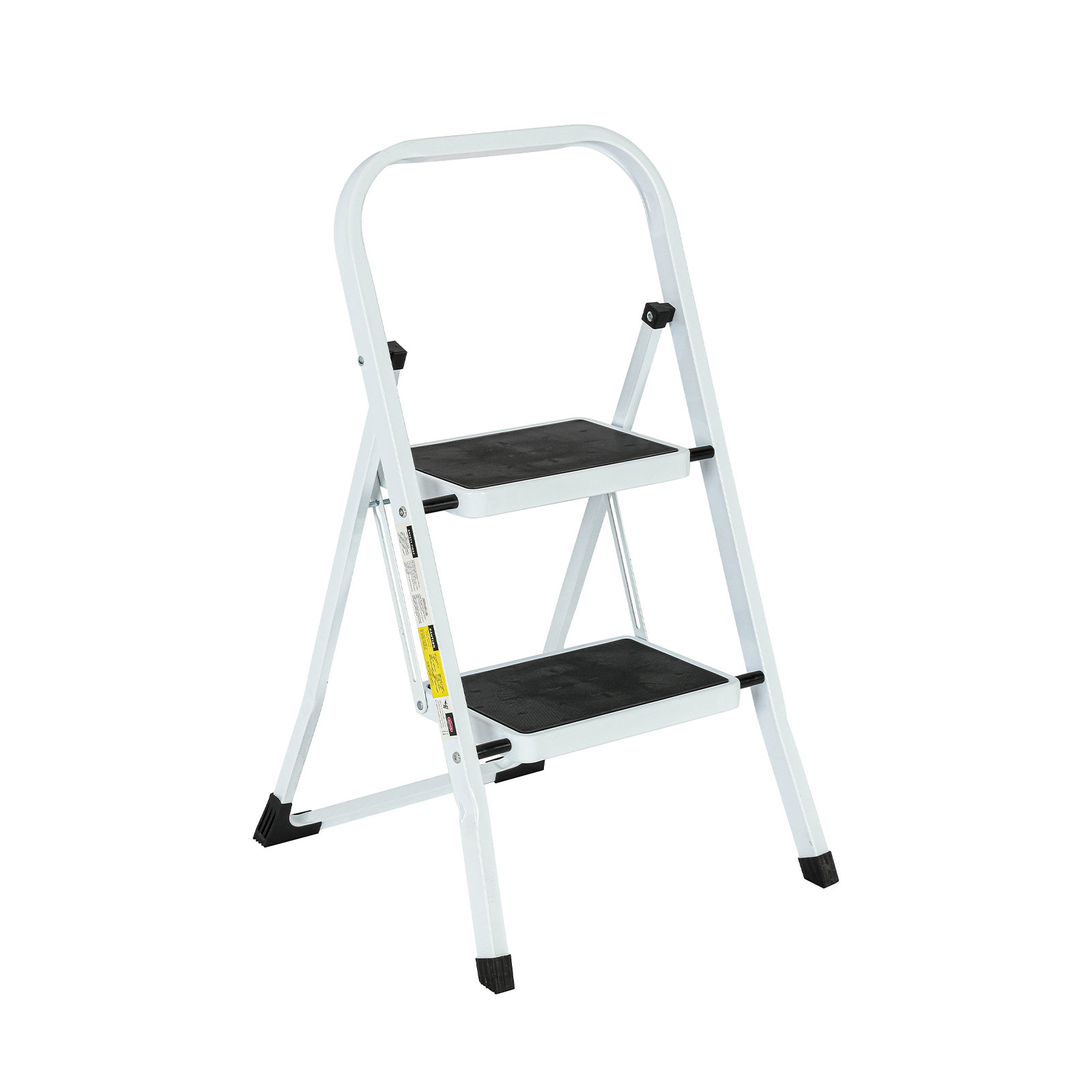 WFX Utility™ 2-Step Iron Folding Step Stool Ladder 330 Lbs. Load ...