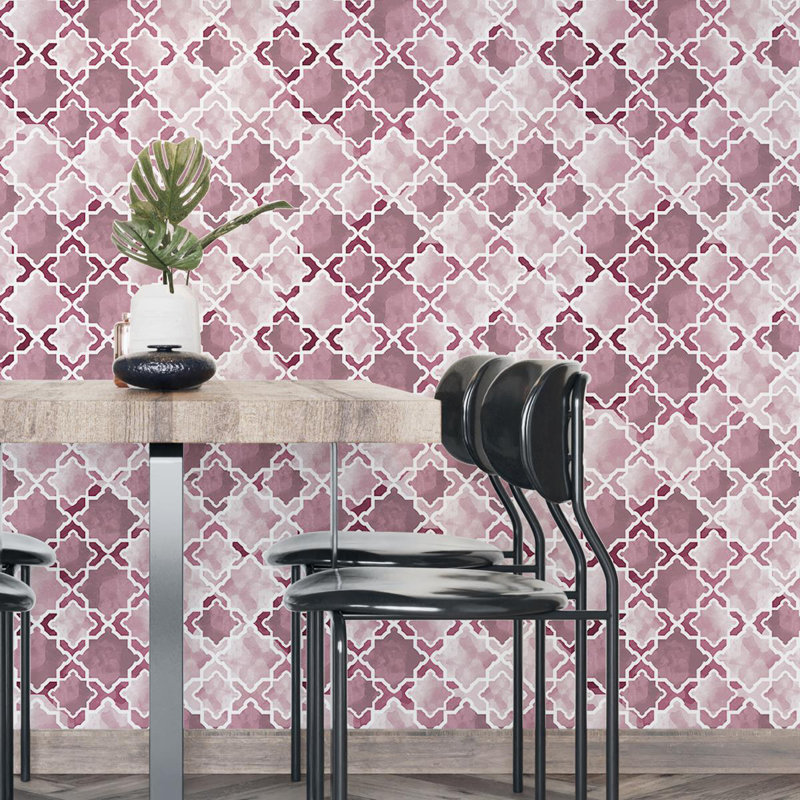 House of Hampton® Delayah Marble Marocain 8.5' L x 24" W Peel and Stick ...