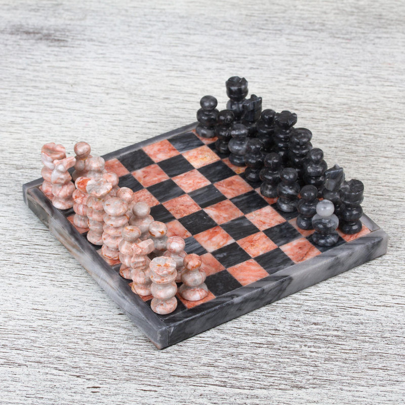 Wrought Studio™ Savonburg Challenge Marble Chess | Wayfair