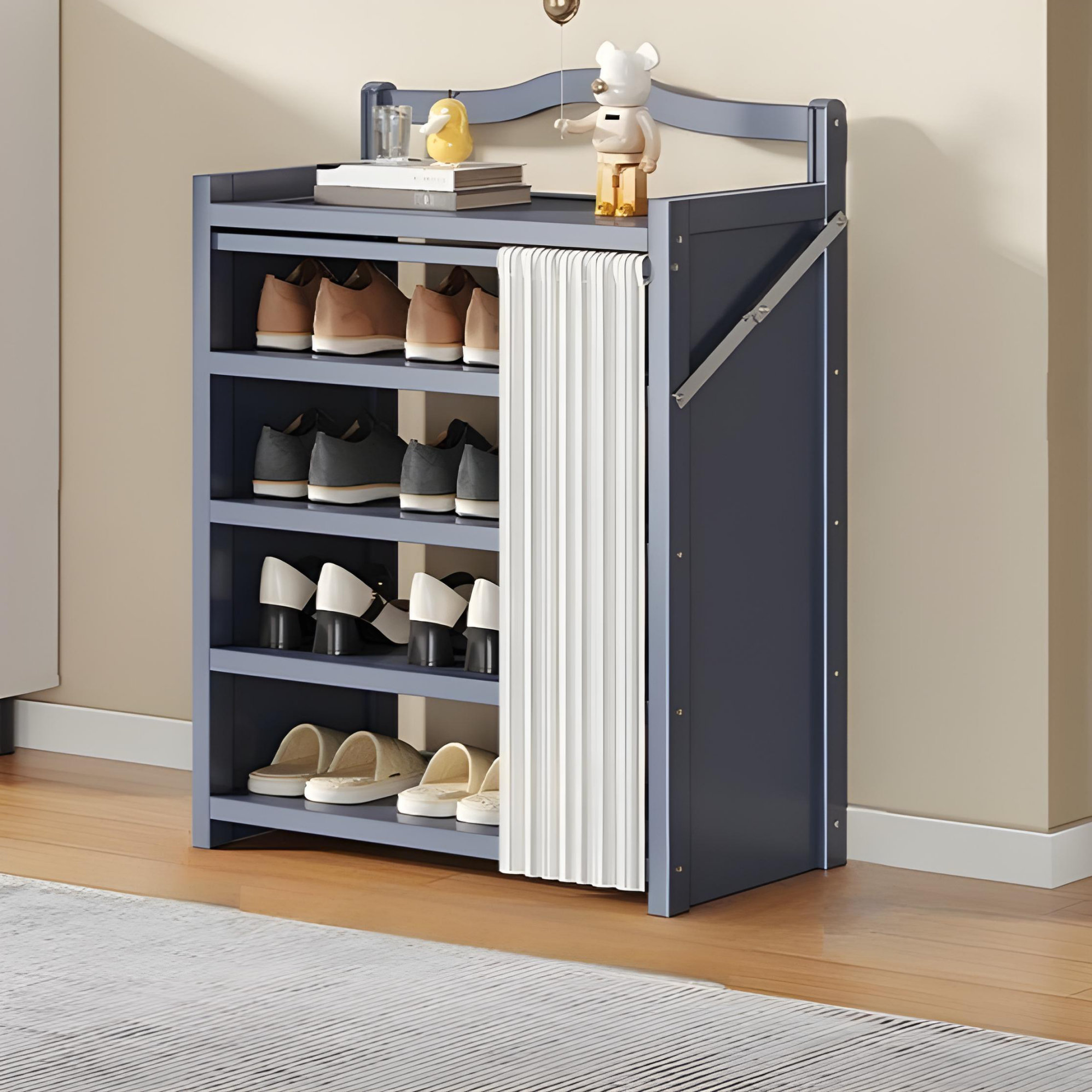 Red Barrel Studio® Folding Shoe Rack For Easy Use With Multiple Layers ...