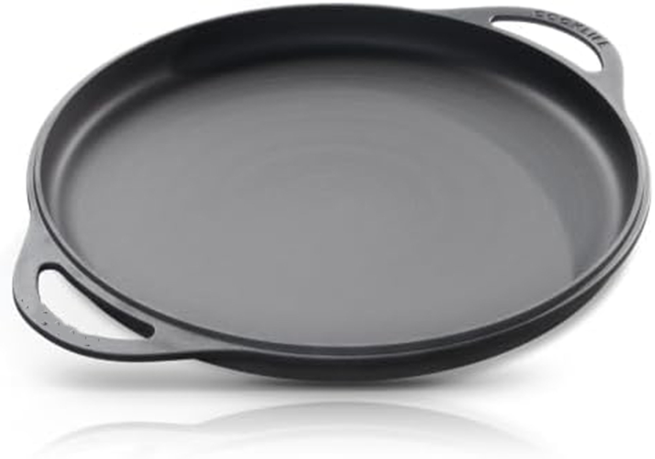 MD Nook Store 12-Inch Pre-Seasoned Cast Iron Griddle - Lightweight ...