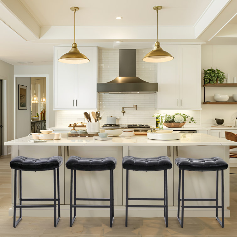 Northobliq Digi Faux Leather Wide Cushion Bar Stool & Reviews | Wayfair