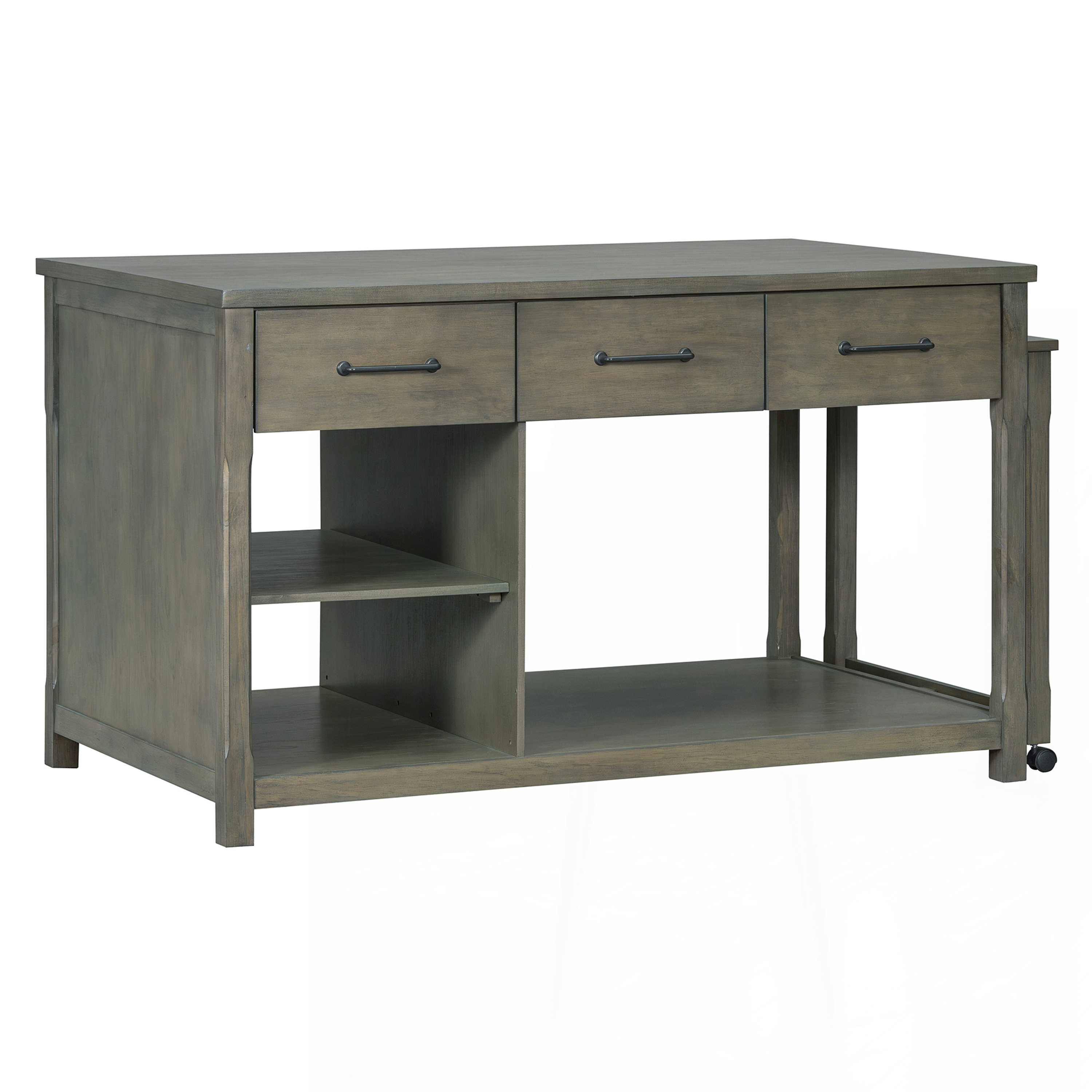 Ophelia & Co. Extendable Kitchen Island with Storage, Multi-Functional ...