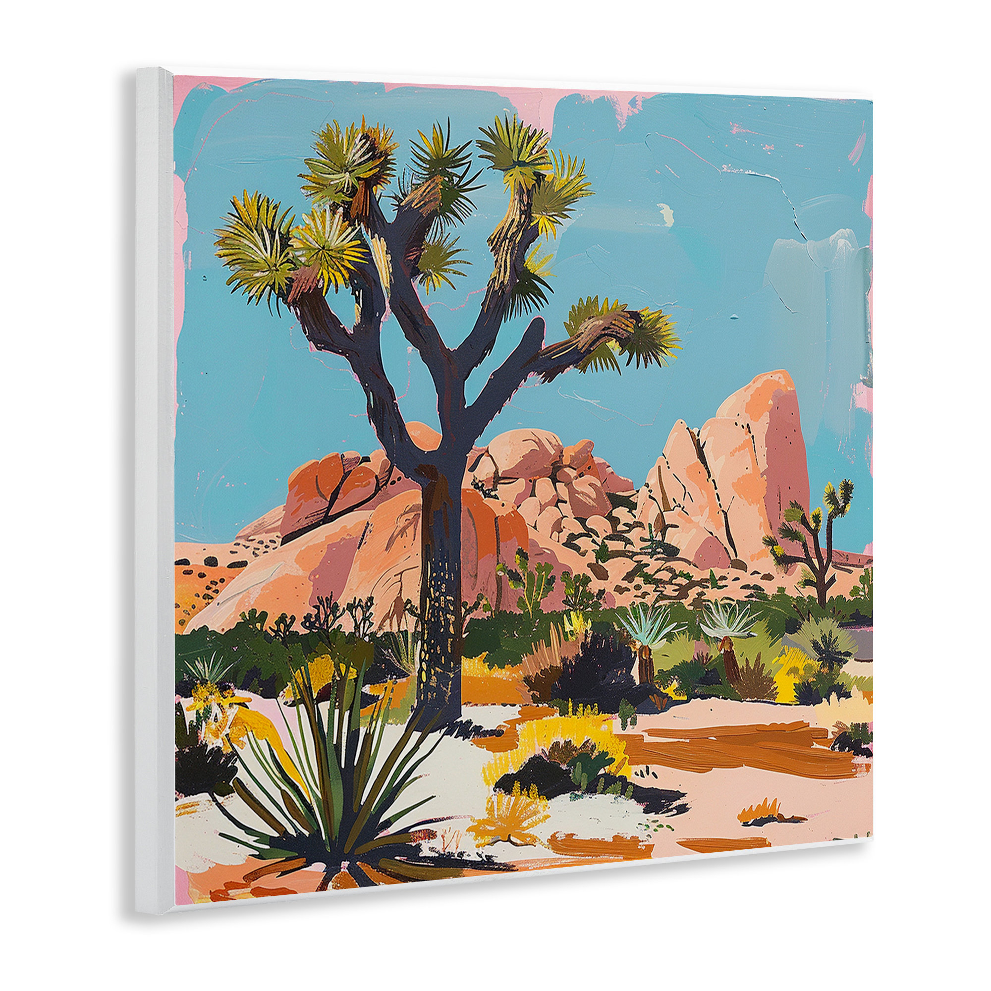 Ebern Designs Modern Joshua Tree in Desert Wall Plaque Art, design by ...