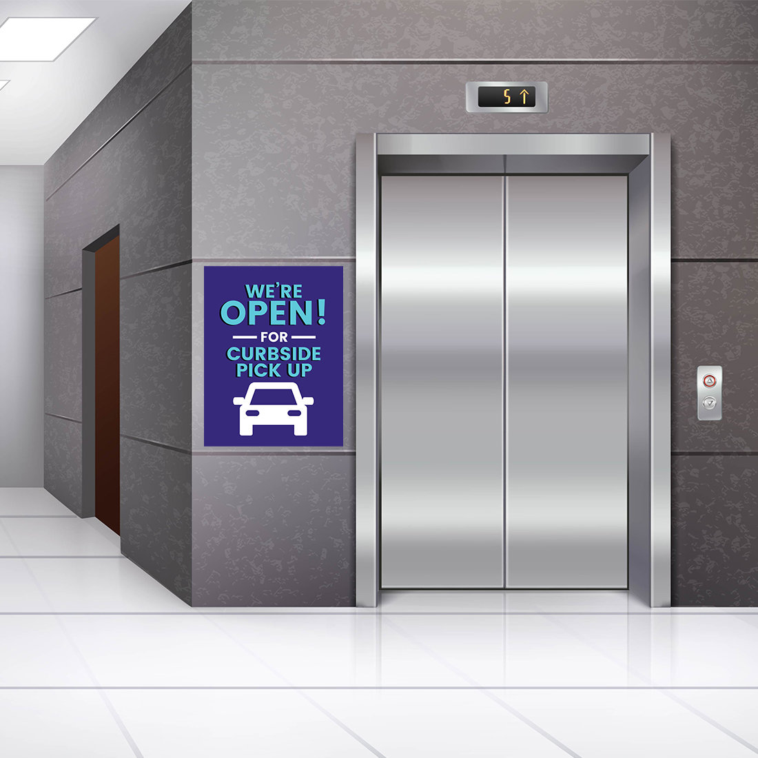 Koyal Wholesale We're Open for Curbside Pickup Business Sign | Wayfair