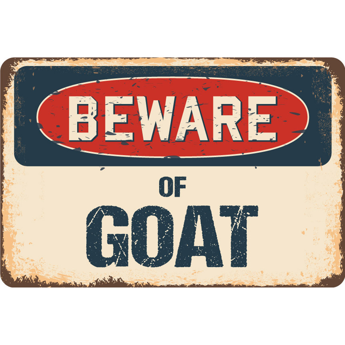 SignMission Beware of Goat Sign | Wayfair