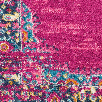 Mercury Row® Abbate Oriental Fuchsia Pink Area Rug & Reviews | Wayfair