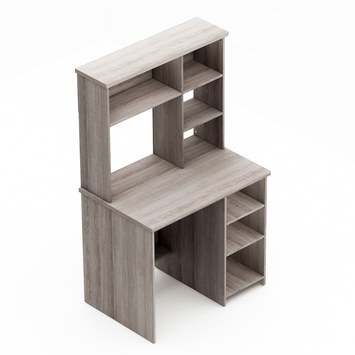 Gracie Oaks Sturdy Home Office Tower Computer Desk Modern Writing Study ...