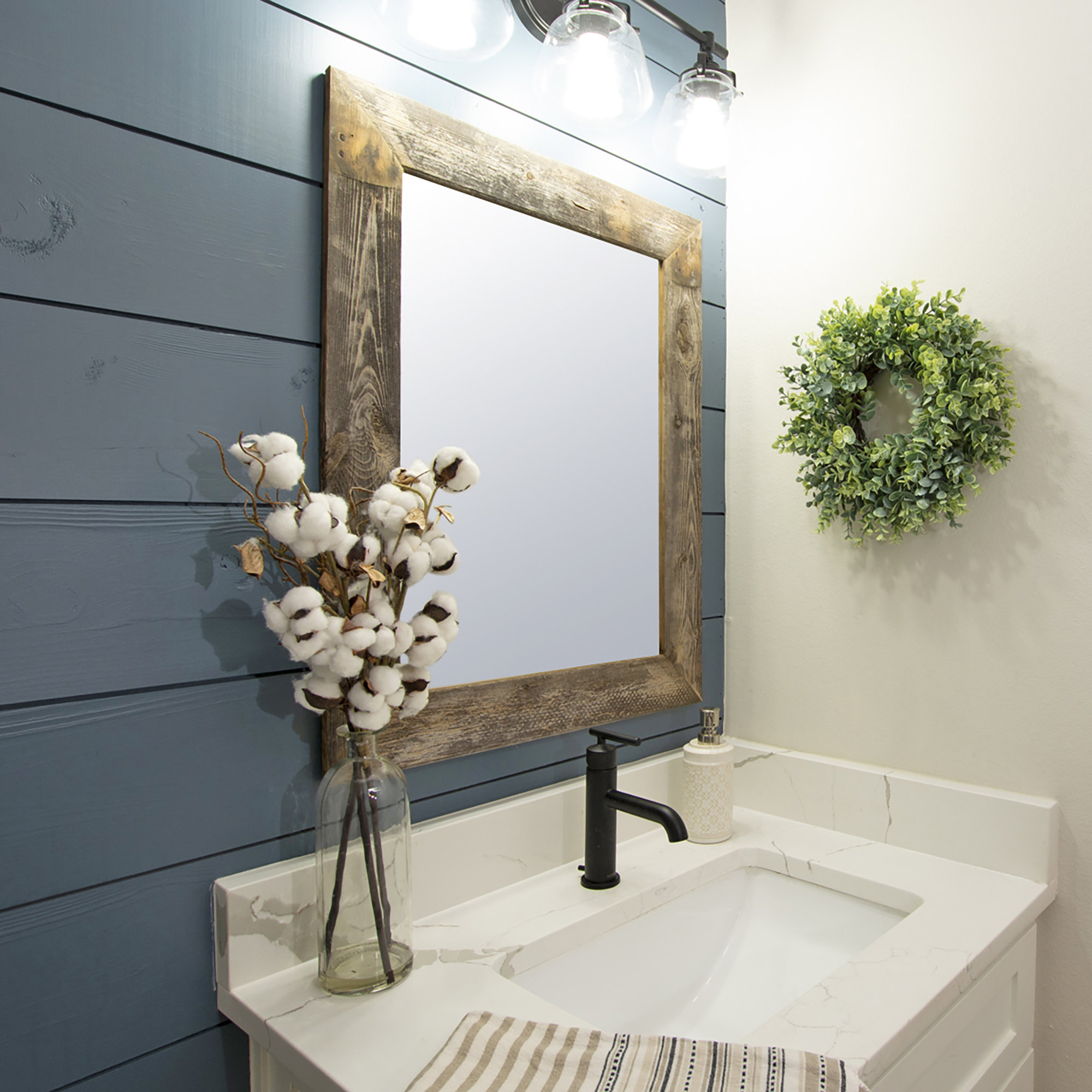 Loon Peak® Randlett Barnwood Vanity Mirror - 24 X 31 - Natural ...