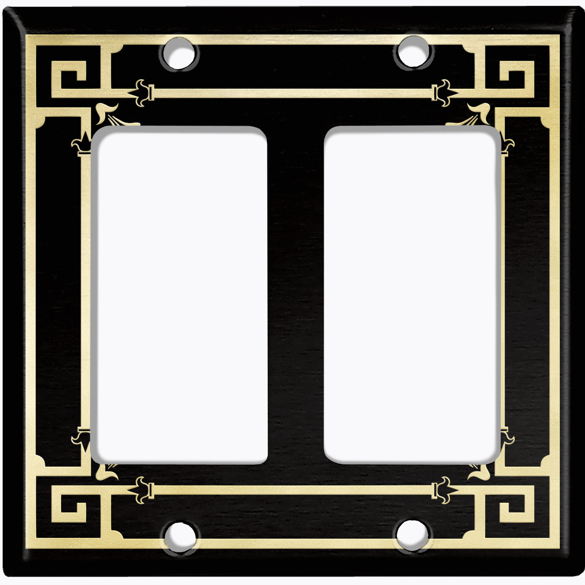 WorldAcc Victorian Vintage Elegant Vertical Geometric Frame 2-Gang ...