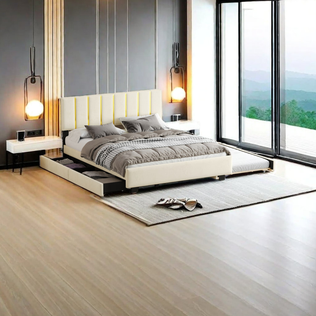 Latitude Run® Blandina Upholstered Platform Storage Bed | Wayfair