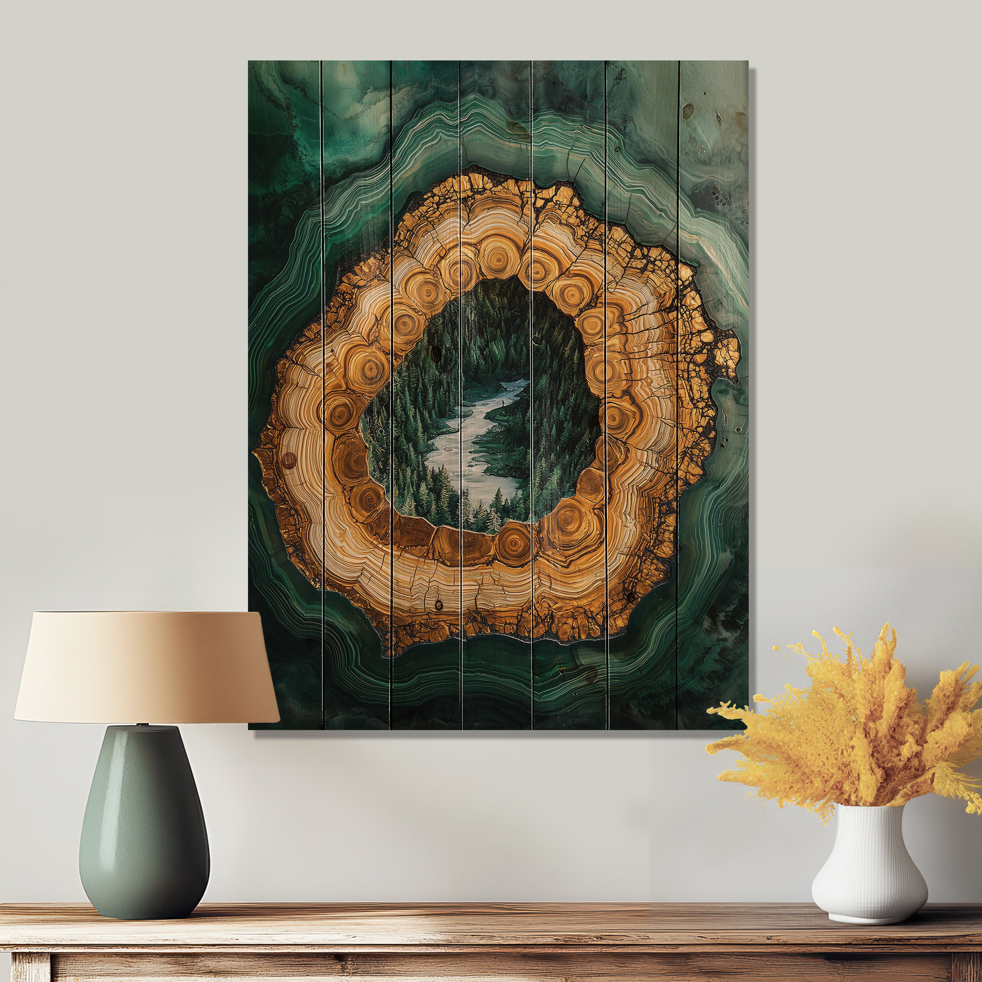 Ophelia & Co. Bold Forest Path Of The Emerald River III - Forest Wood ...